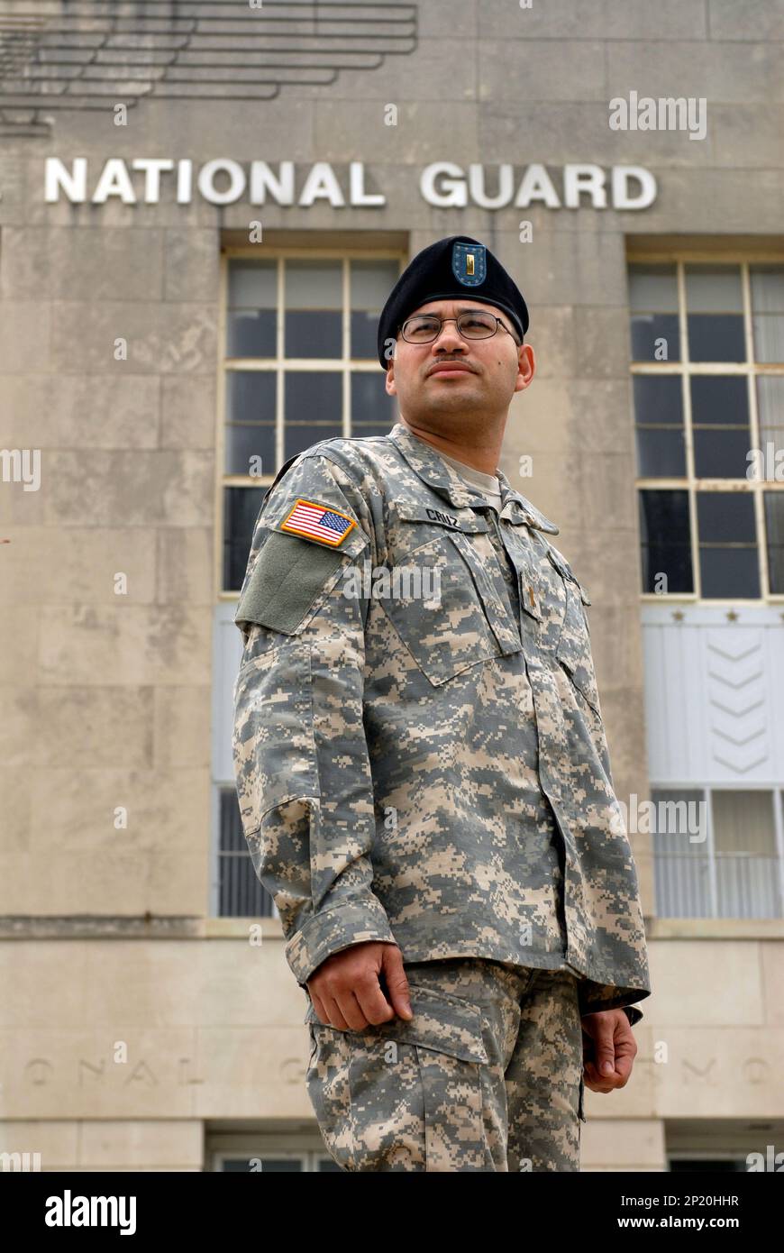 An Army National Guard soldier is photographed in front of the DC ...