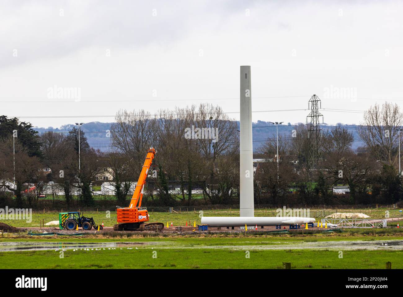 T Pylon construction Stock Photo - Alamy