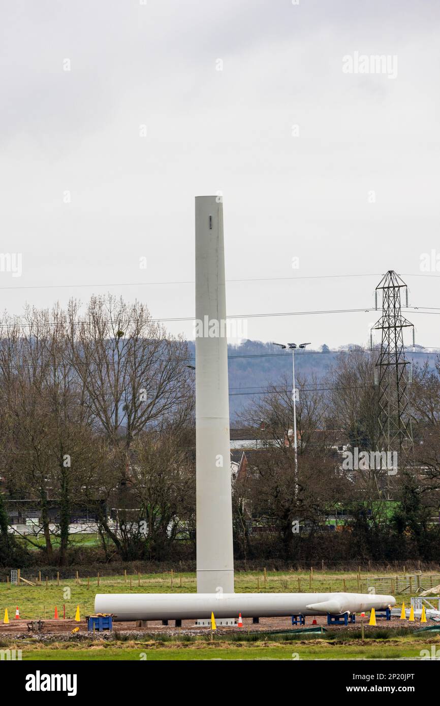T Pylon tower under construction Stock Photo - Alamy