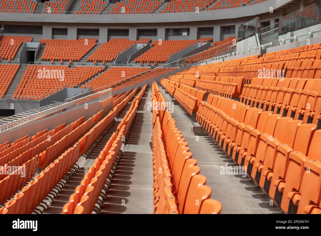 Empty Football Soccer stadium Day time, Arena with Empty chair ...