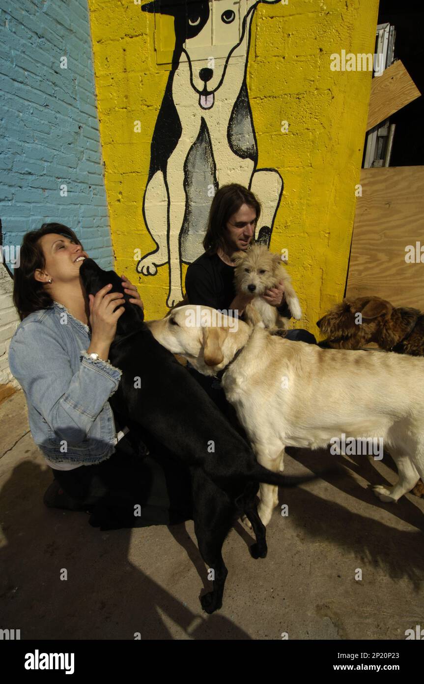 Lisa Schreiber and Ofer Khal owners of Wag Time spends some time with ...