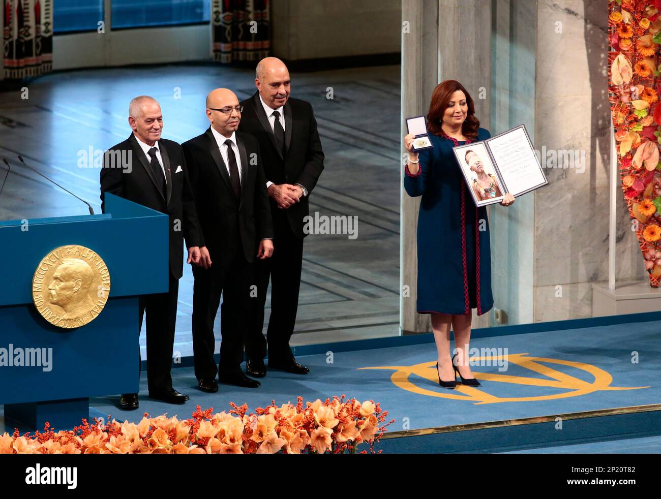 The winners of the 2015 Nobel Prize, Tunisian National Dialouge Quartet ...