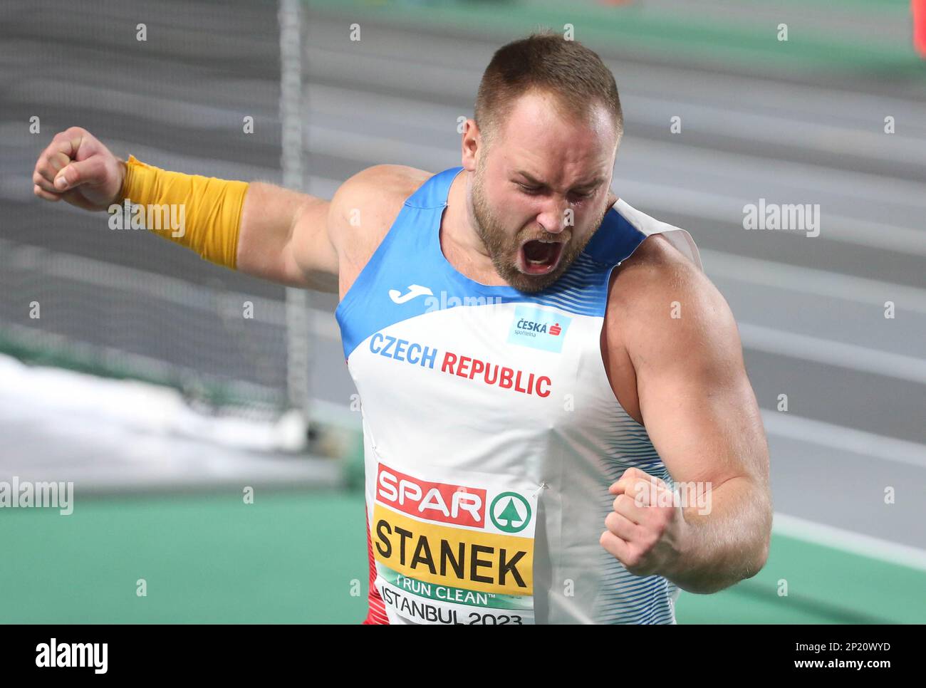 Tomas Stanek of Czech Republic, Final Men's Shot Put during the ...