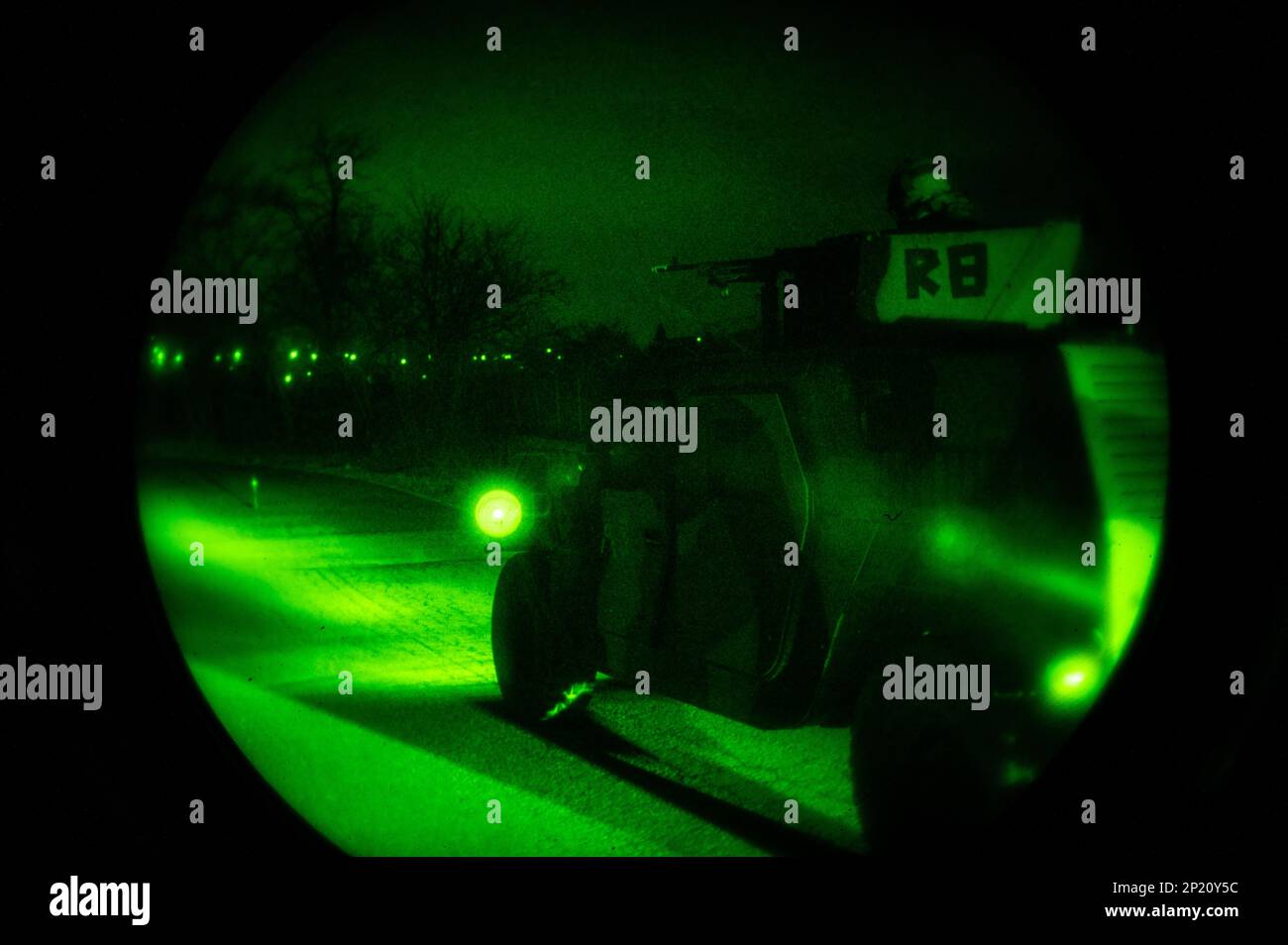 A U.S. Air Force Humvee, 51st Security Forces Squadron, stops before ...