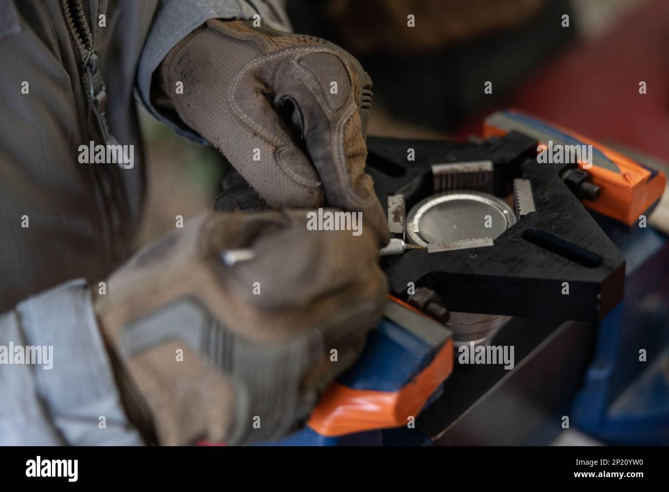 U.S. Marine Corps Sgt. Trevor Evan, an explosive ordnance disposal (EOD ...