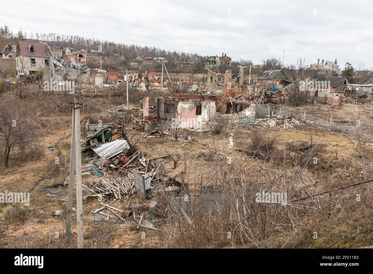 A once-thriving village reduced to rubble: the devastating impact of ...