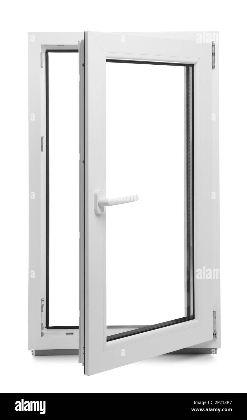 New modern single casement window isolated on white Stock Photo - Alamy