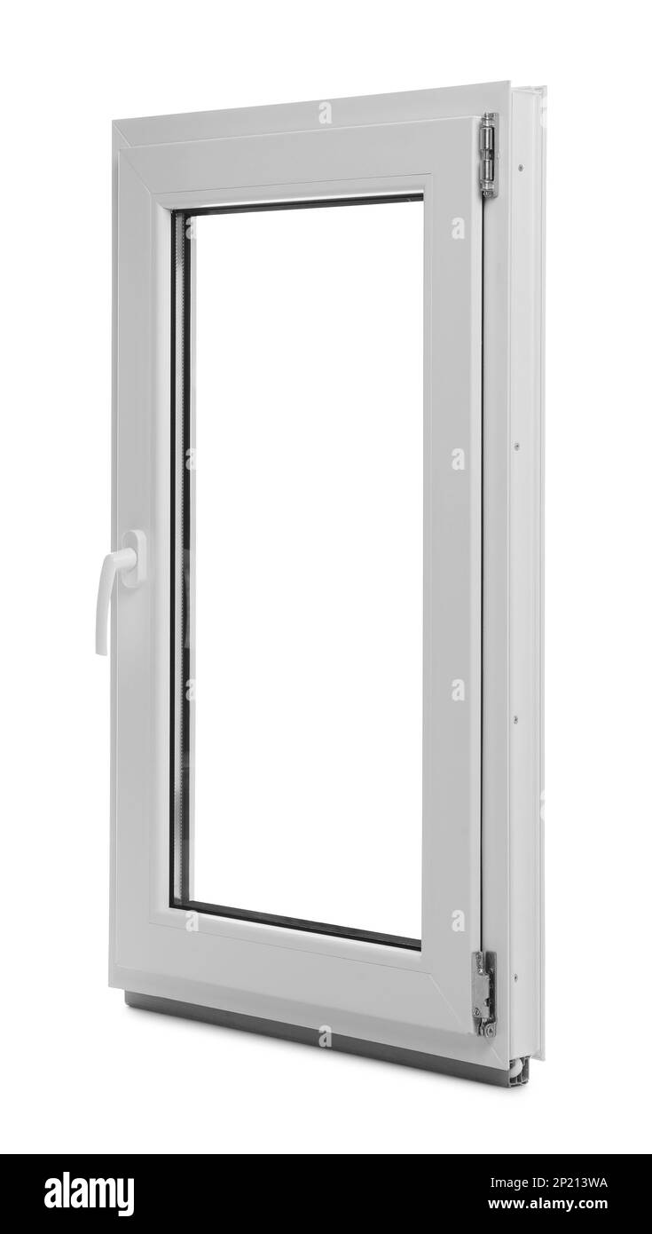 New modern single casement window isolated on white Stock Photo - Alamy