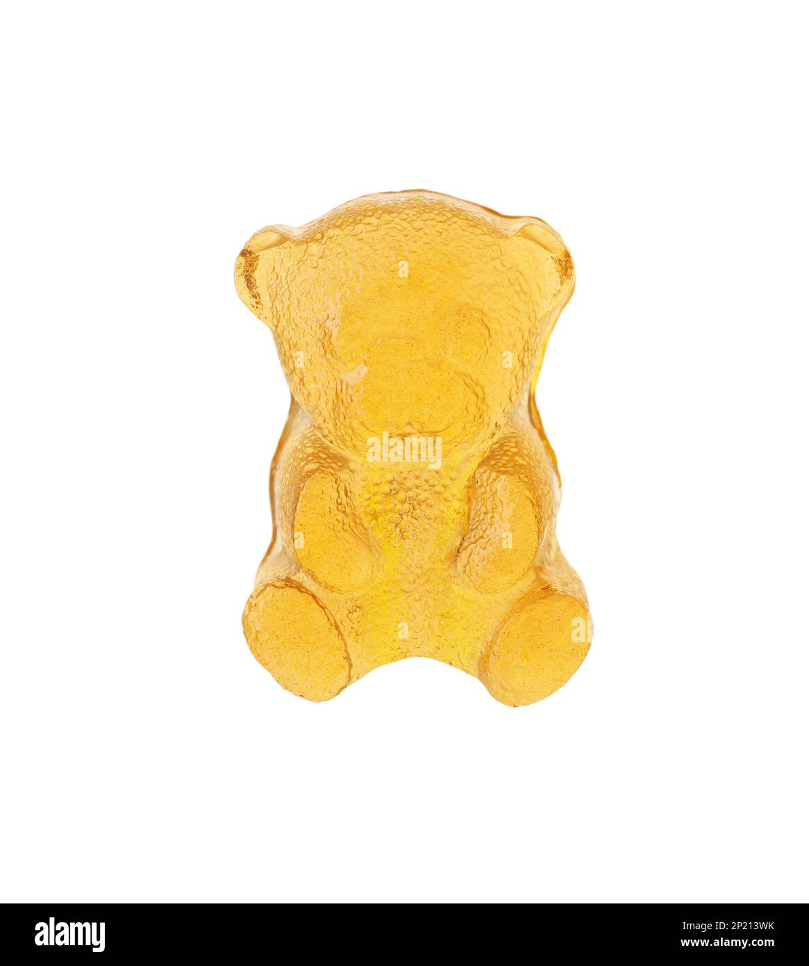 Delicious orange gummy bear candy isolated on white Stock Photo - Alamy