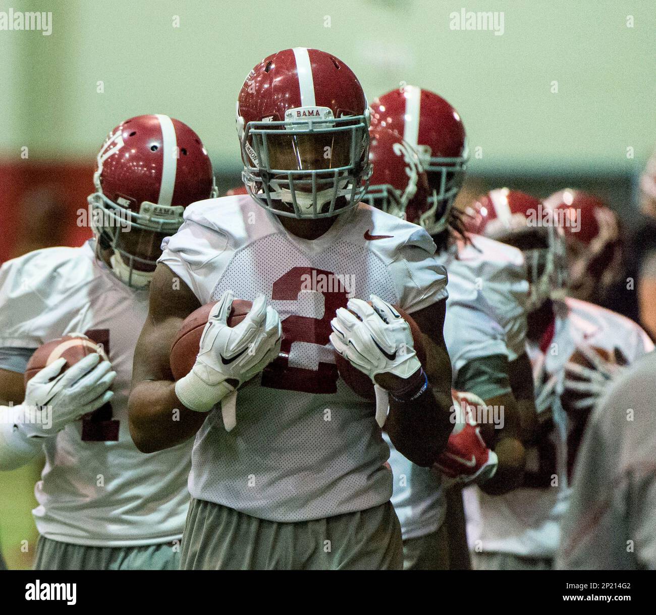 Alabama running back Derrick Henry (2) works through drills during ...