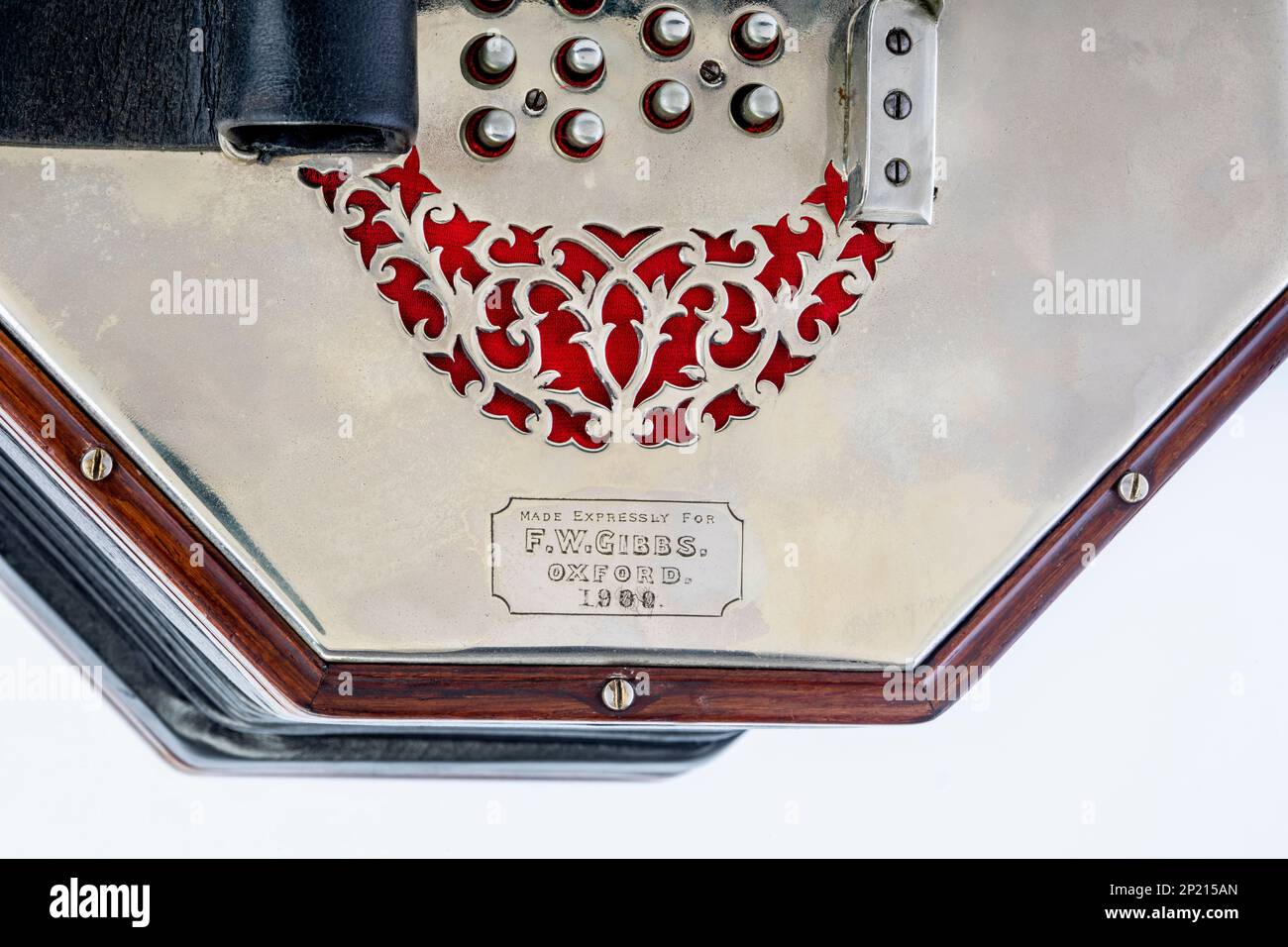 An FW Gibbs baritone concertina Stock Photo - Alamy