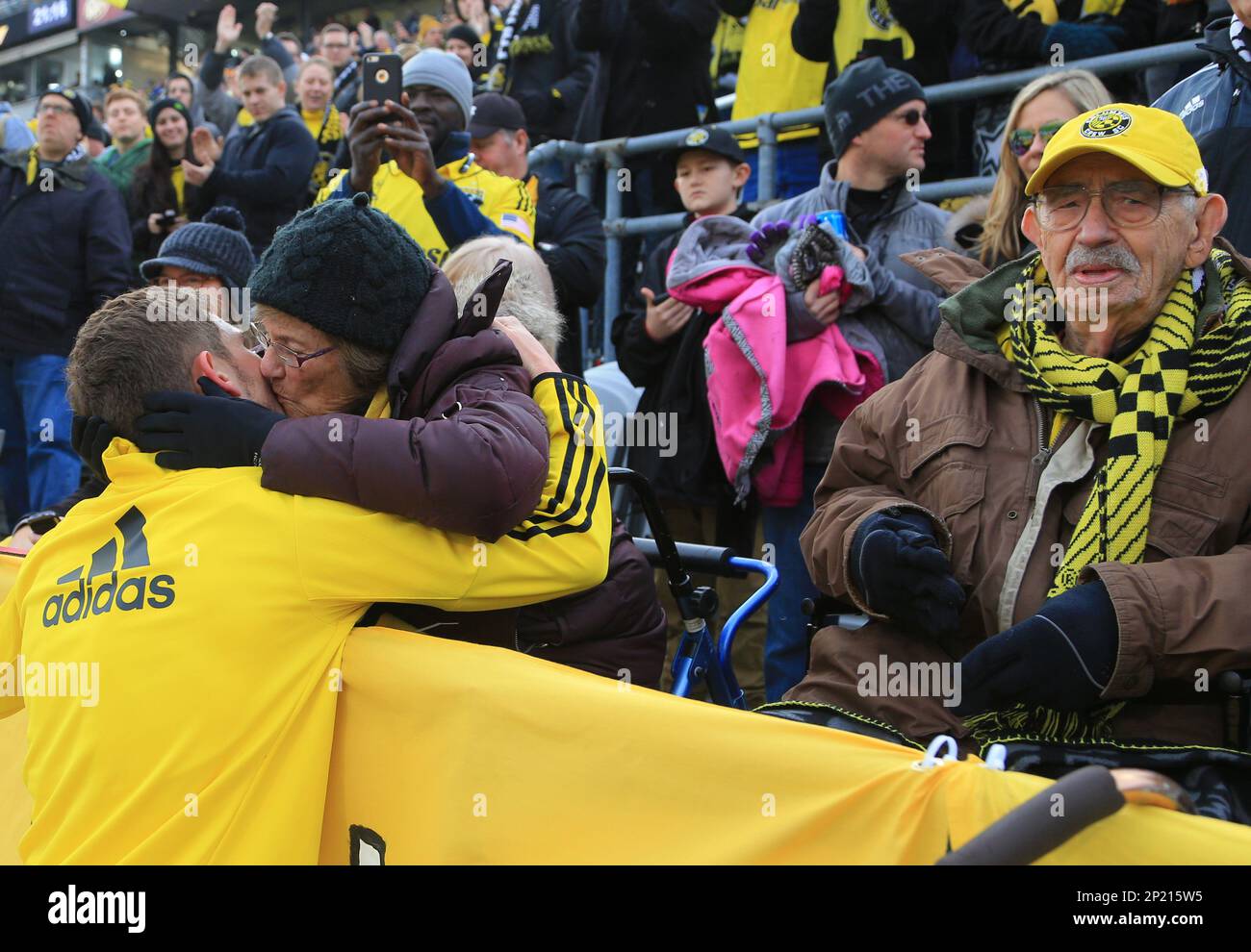 December 06 15: Columbus Crew midfielder Wil Trapp (20) with his ...