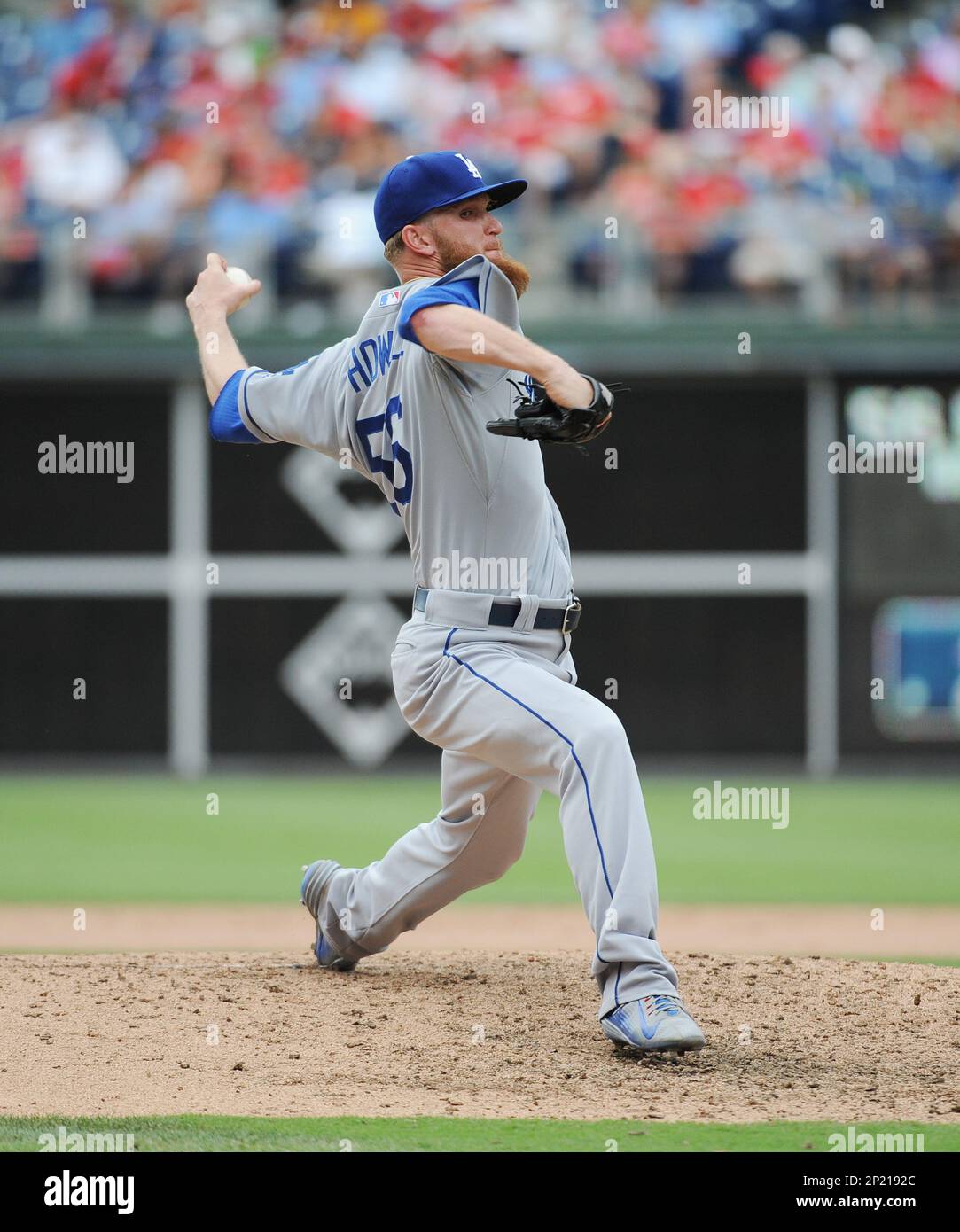 Los Angeles Dodgers pitcher J.P. Howell (56) during game against the ...
