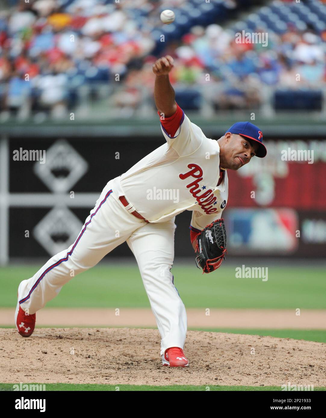 Philadelphia Phillies Pitcher Dalier Hinojosa (94) during game against ...