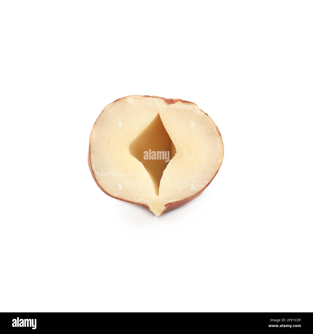 Half of tasty organic hazelnut on white background Stock Photo - Alamy