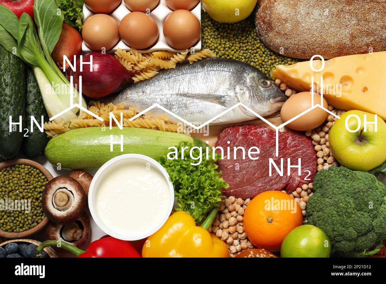 Different organic products, top view. Sources of essential amino acids ...