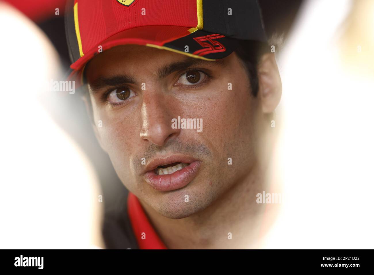 SAINZ Carlos (spa), Scuderia Ferrari SF-23, portrait during the Formula 1 Gulf Air Bahrain Grand ...