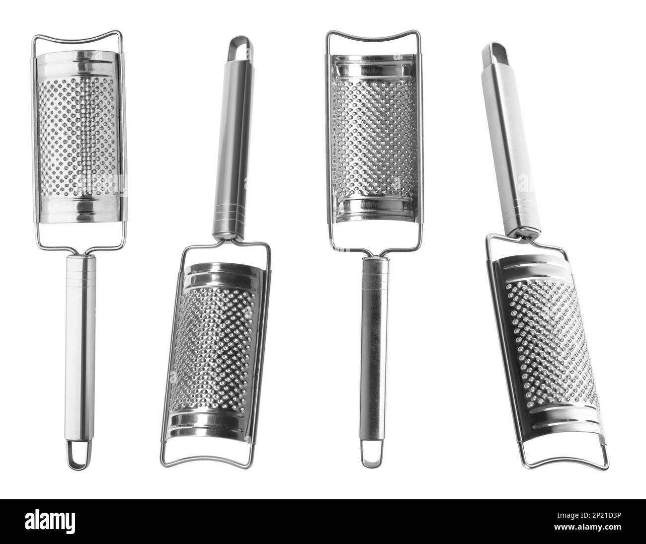 Stainless steel graters on white background, collage Stock Photo - Alamy