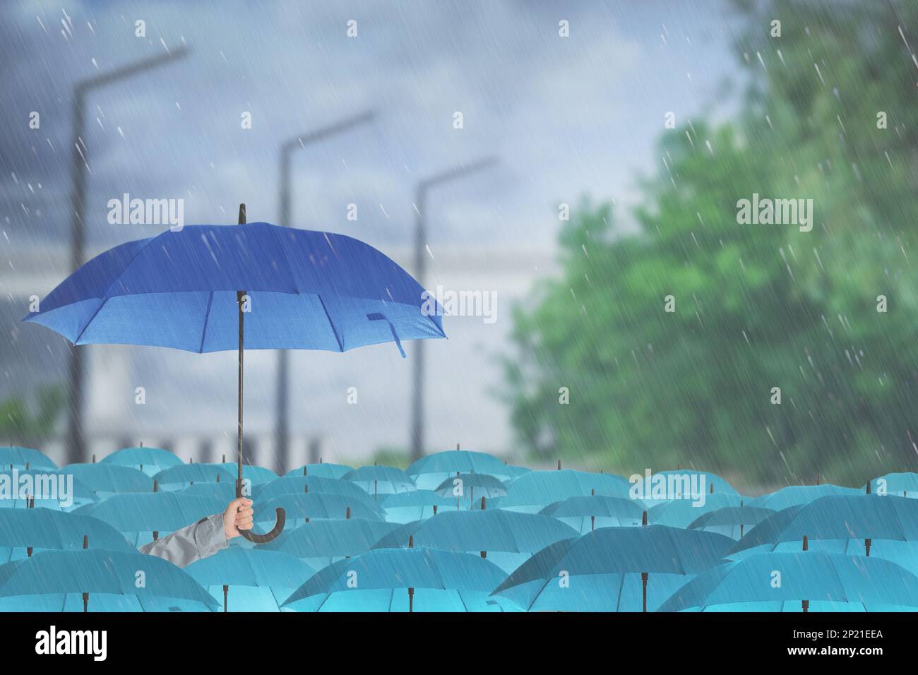 Insurance umbrella teamwork rain hi-res stock photography and images ...