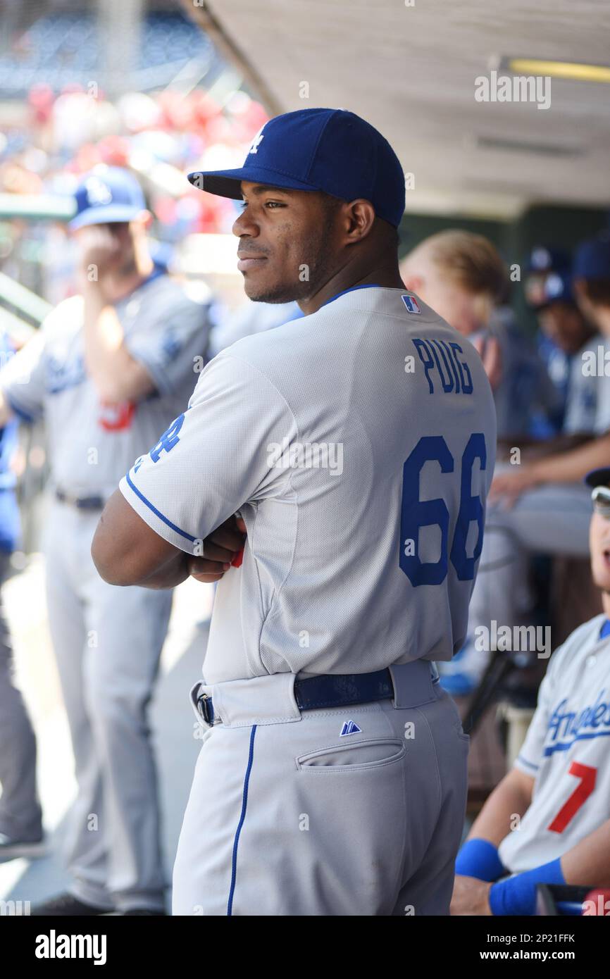 Los Angeles Dodgers outfielder Yasiel Puig (66) during game against the ...