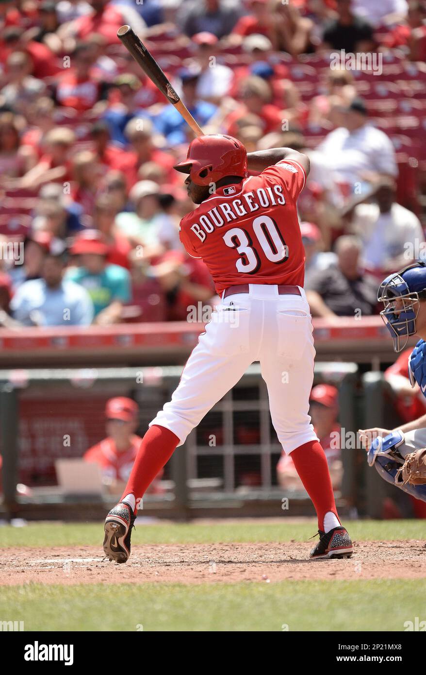 Cincinnati Reds Jason Bourgeois (30) during the first of two games ...