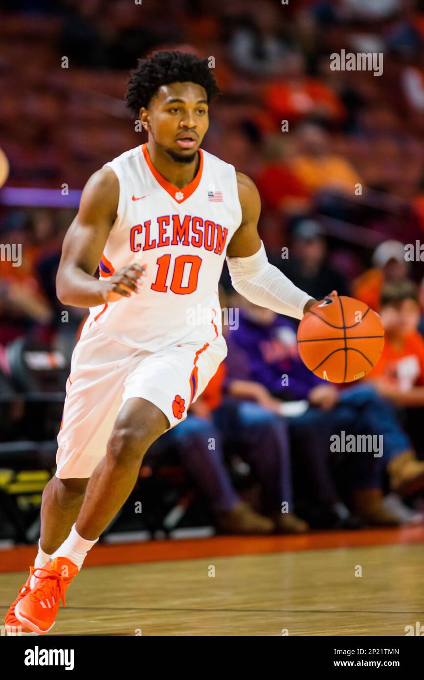 Clemson Tigers guard Gabe DeVoe (10) during the NCAA Basketball game ...