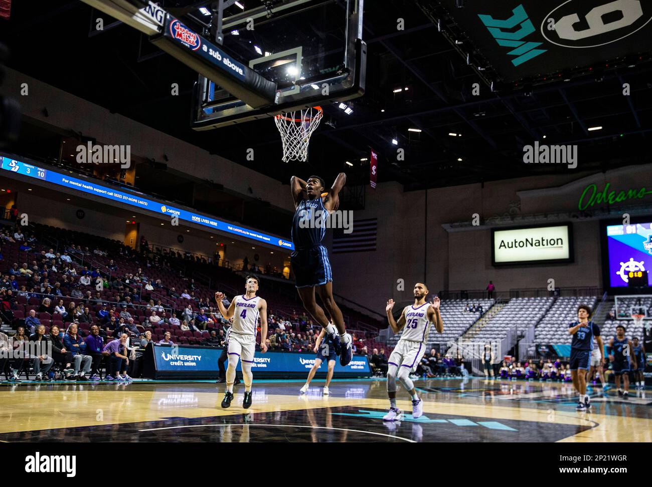 March 02 2023 Las Vegas, NV, U.S.A. San Diego guard Eric Williams Jr ...