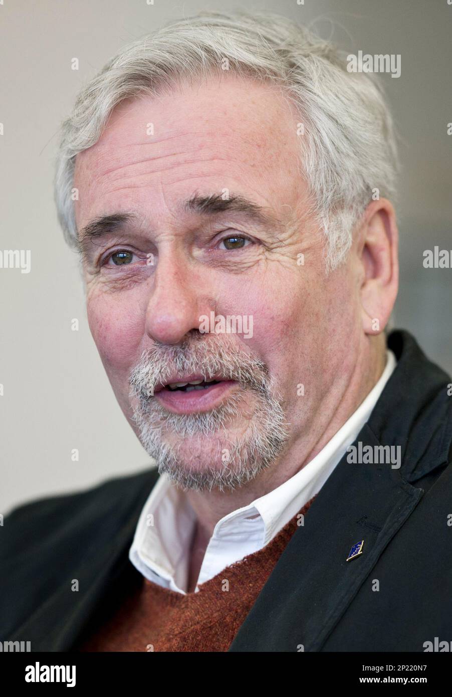 In this photo taken Oct. 23, 2015, Juneau Mayor Greg Fisk talks about ...