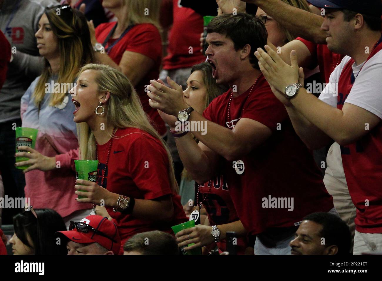 29 November 2015: Dayton Flyers fans cheer during the 2015 Advocare ...