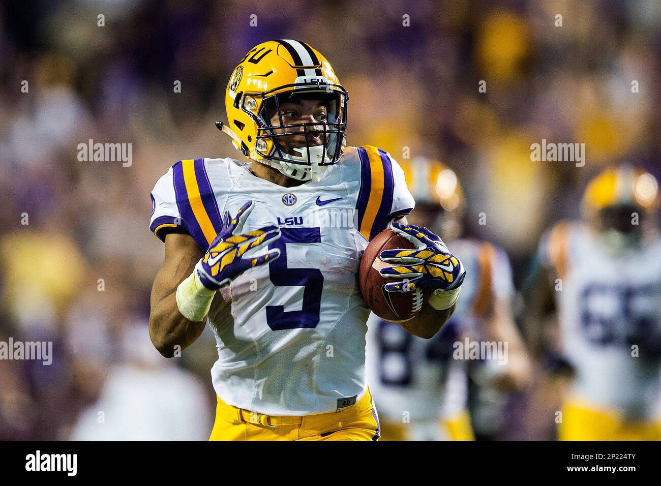 28 November 2015; Texas A&M Aggies at LSU Tigers; LSU Tigers running ...