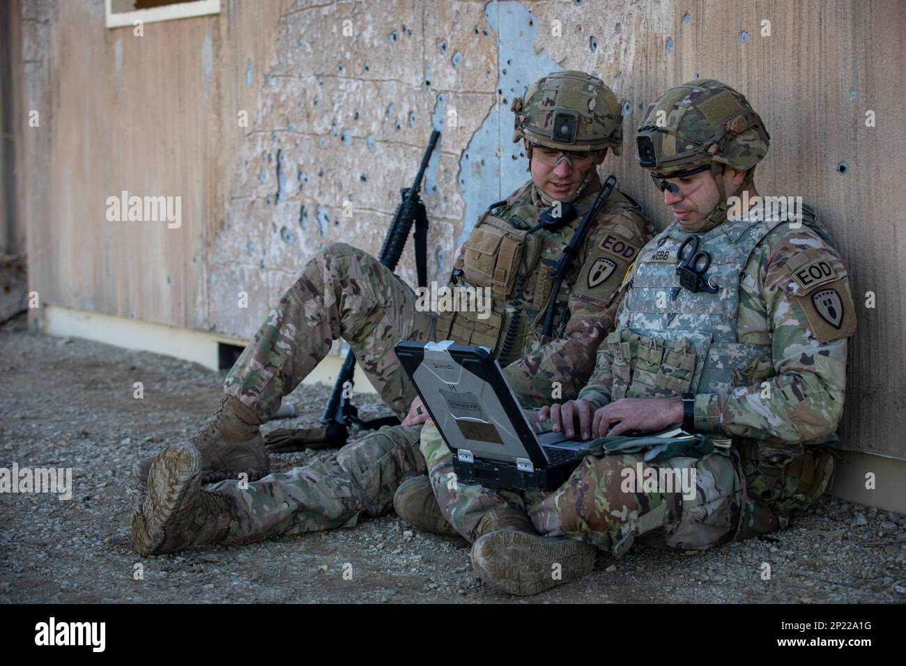 U.S. Army Staff Sgt. John W. Coffield (left) and U.S. Army Sgt. Andrew ...