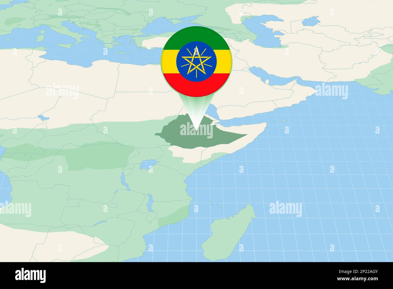 Ethiopian flag map hi-res stock photography and images - Alamy