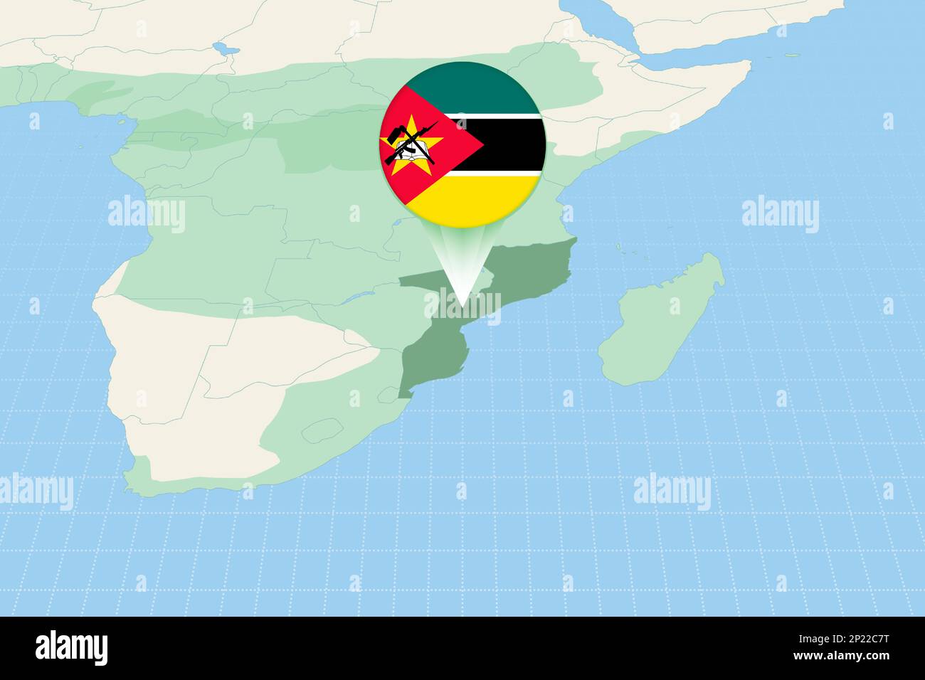 Map illustration of Mozambique with the flag. Cartographic illustration ... Map illustration of Mozambique with the flag. Cartographic illustration ...