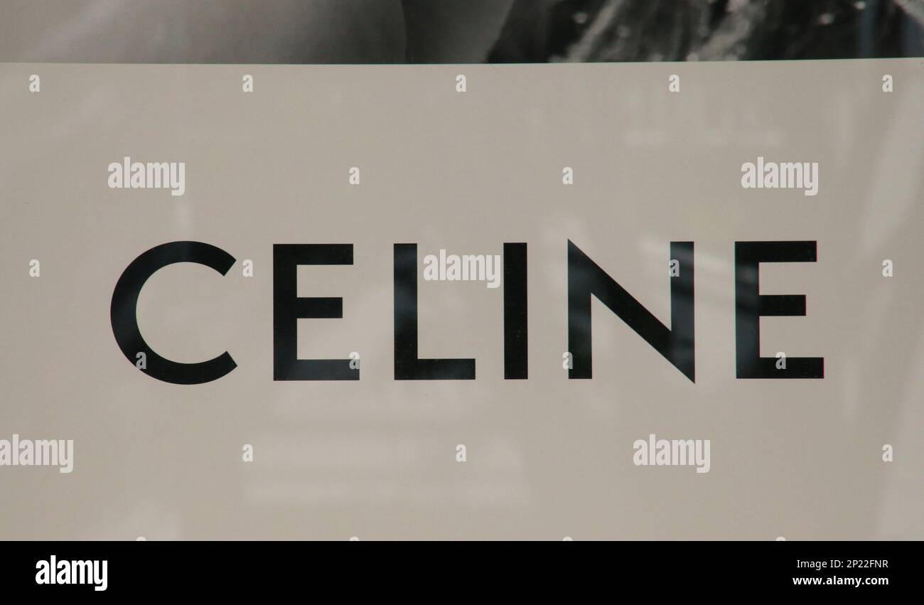 The logo of Celine (Céline) is seen at Omotesando in Minato Ward, Tokyo ...