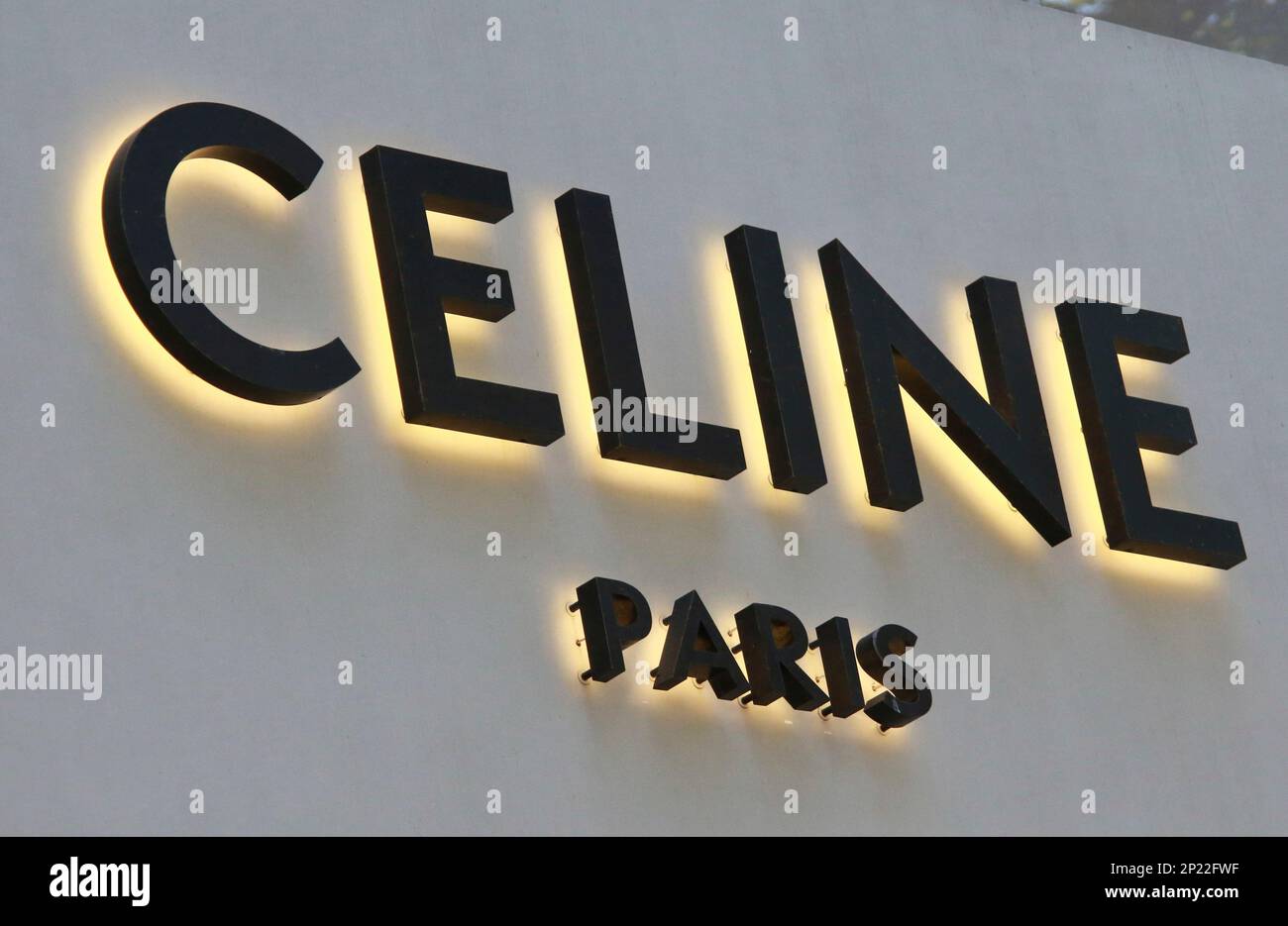 The logo of Celine (Céline) is seen at Omotesando in Minato Ward, Tokyo ...