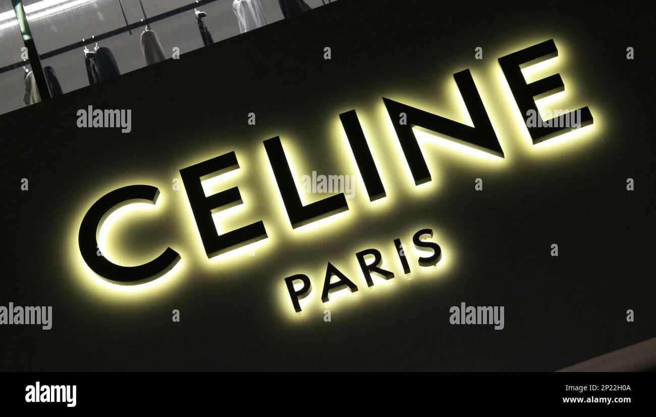 The logo of Celine (Céline) is seen at Omotesando in Minato Ward, Tokyo ...