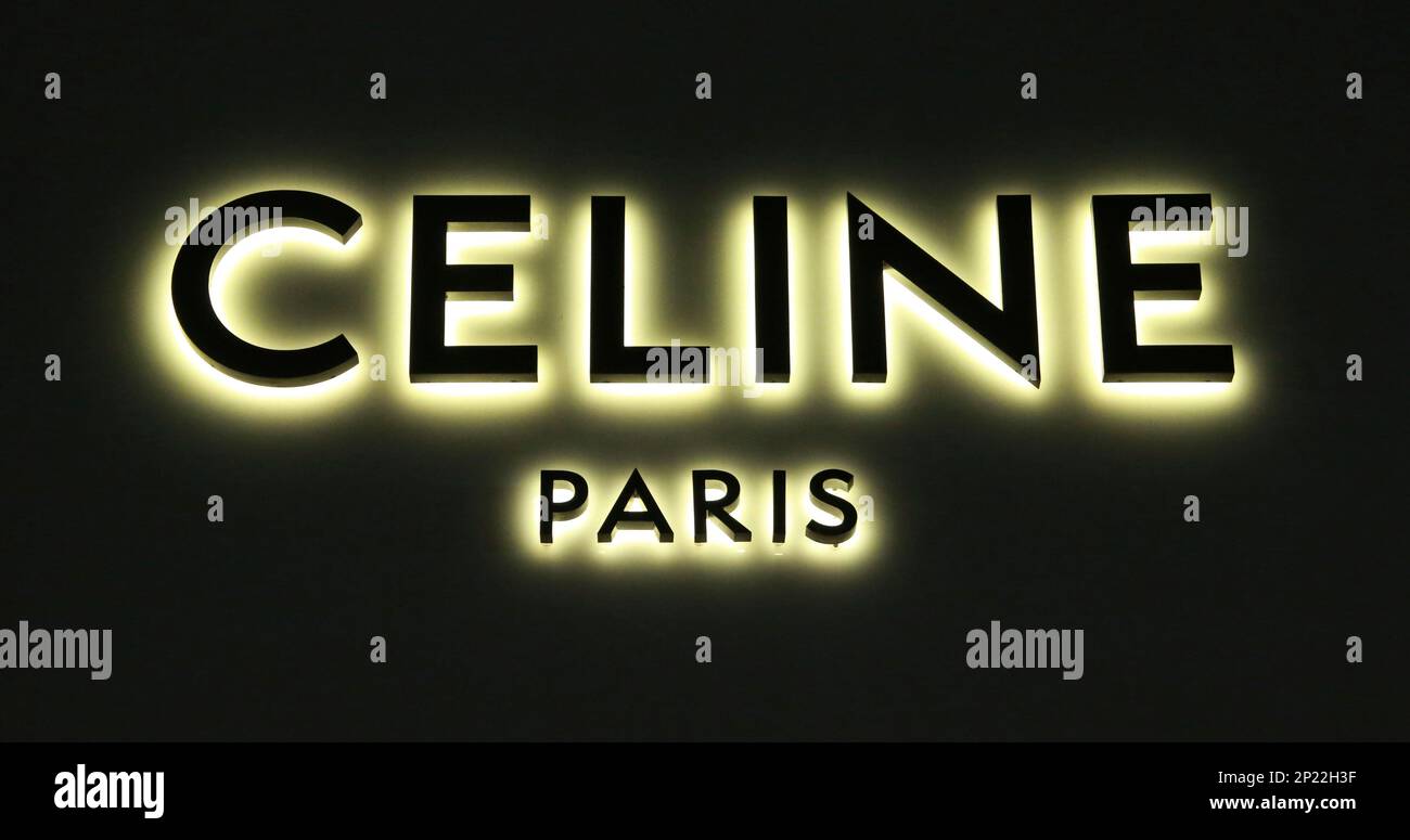 The logo of Celine (Céline) is seen at Omotesando in Minato Ward, Tokyo ...