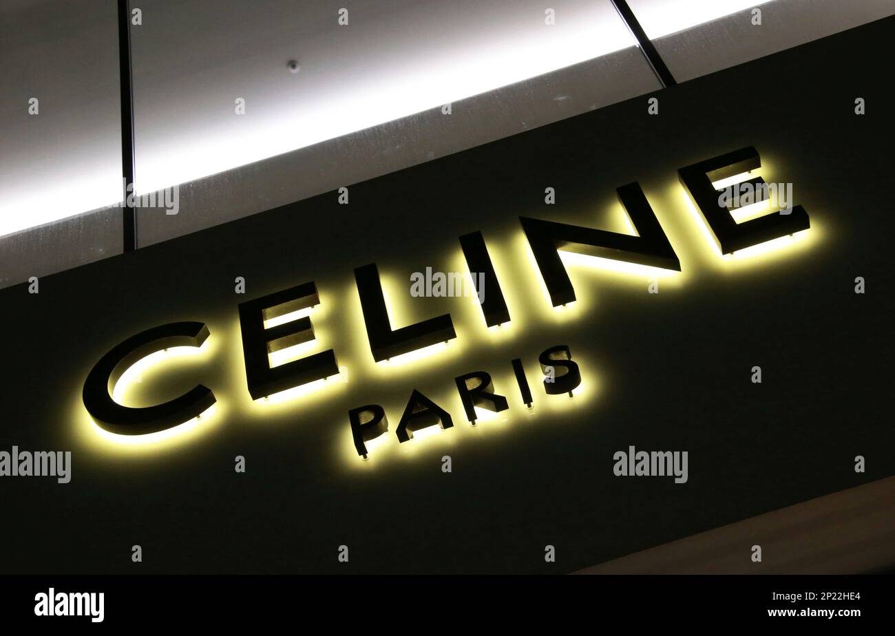The logo of Celine (Céline) is seen at Omotesando in Minato Ward, Tokyo ...