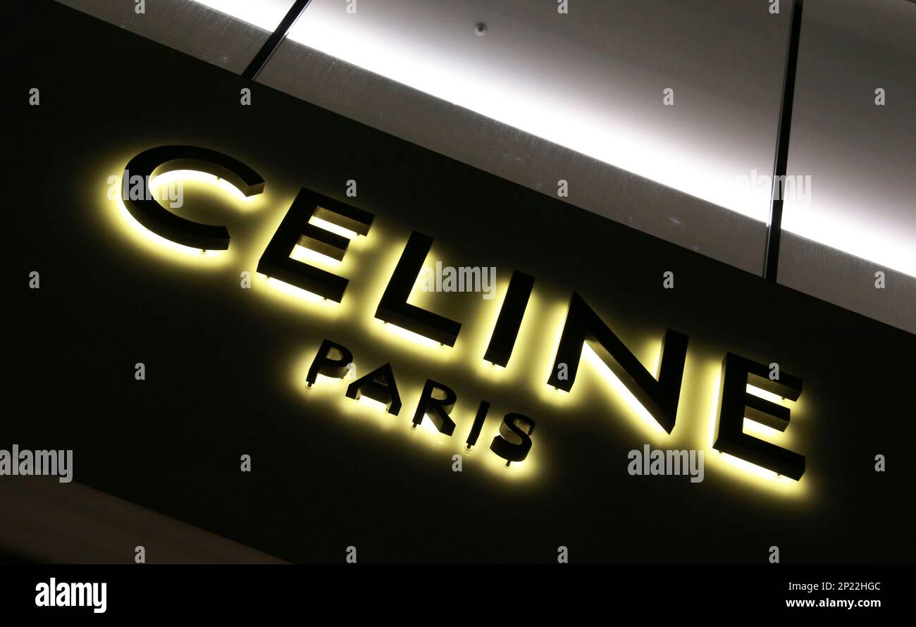 The logo of Celine (Céline) is seen at Omotesando in Minato Ward, Tokyo ...
