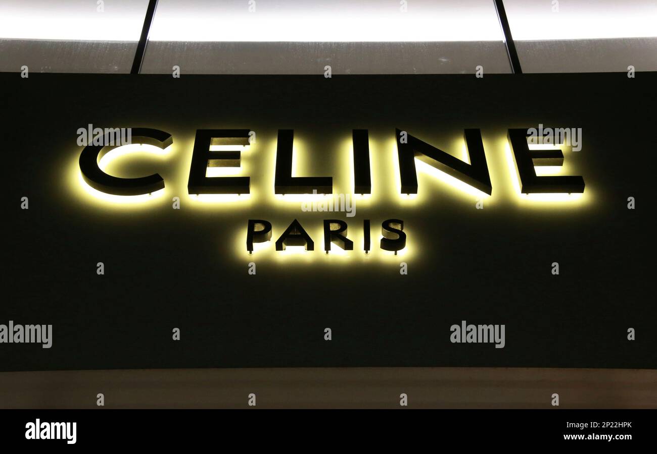 The logo of Celine (Céline) is seen at Omotesando in Minato Ward, Tokyo ...