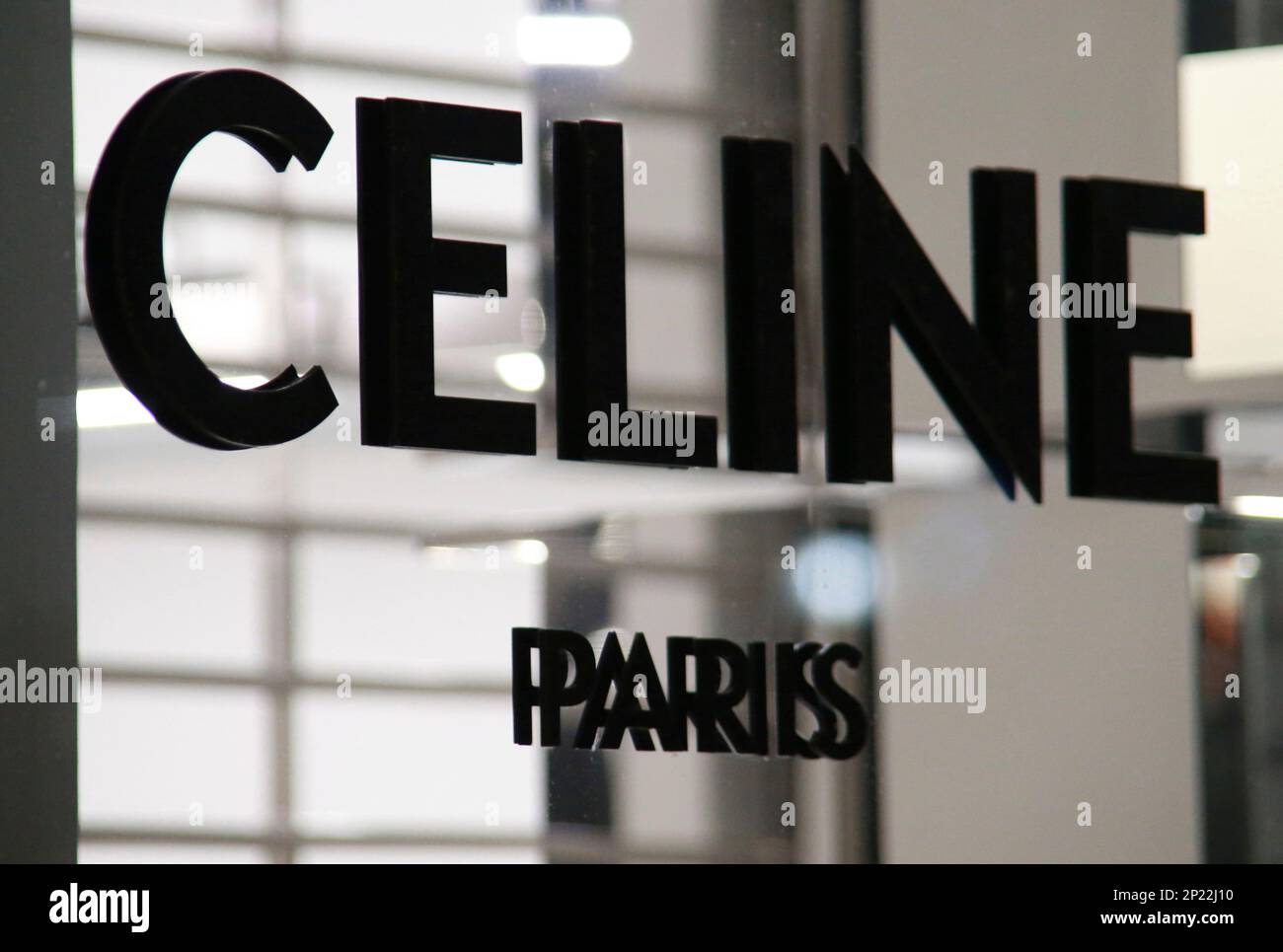 The logo of Celine (Céline) is seen at Omotesando in Minato Ward, Tokyo ...