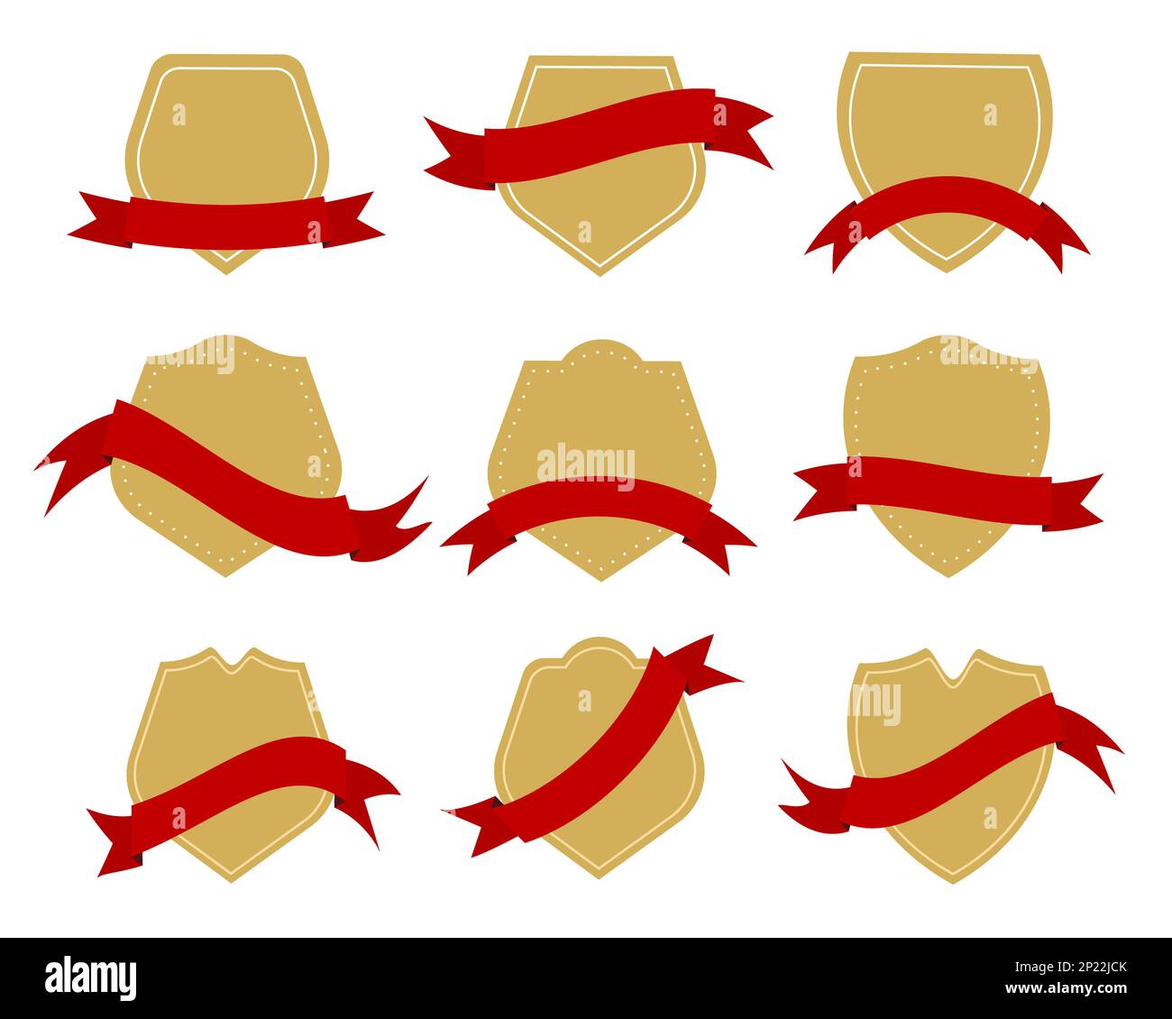 Shield Shape With Ribbon