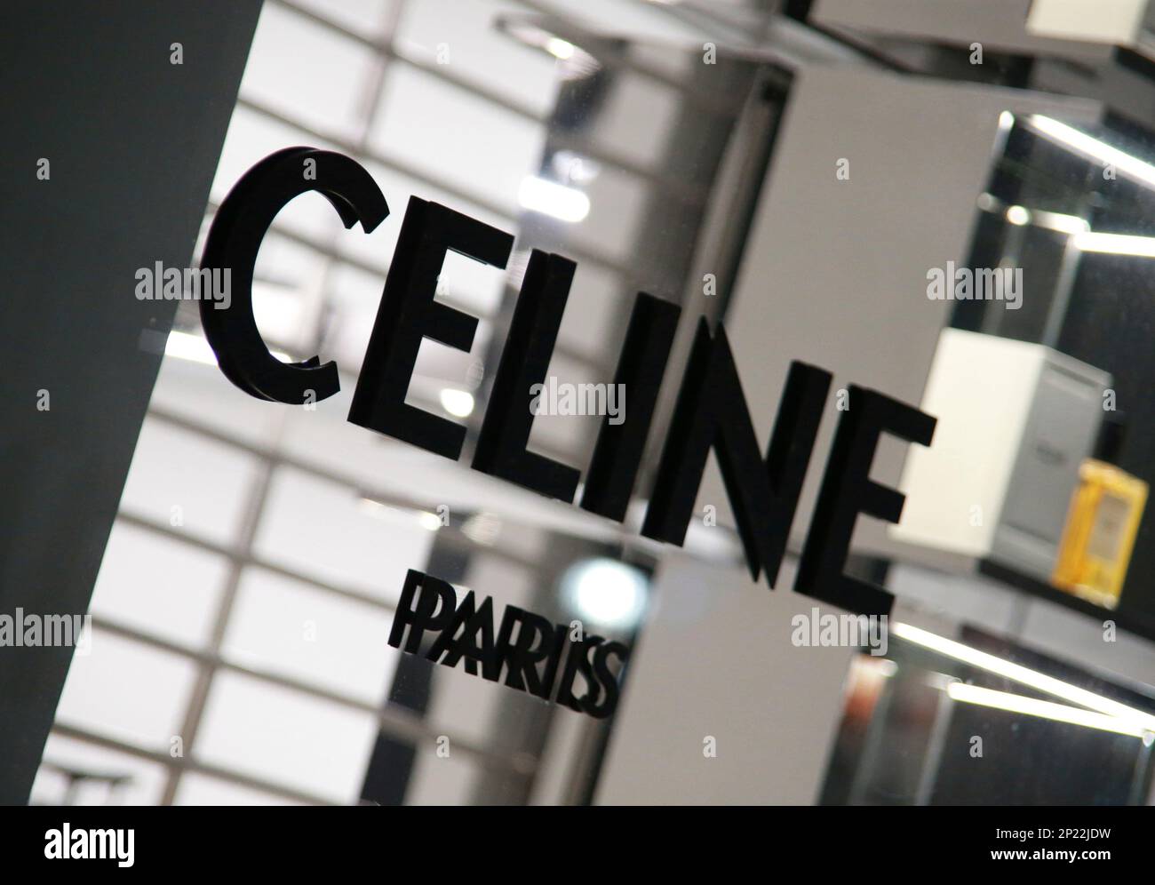 The logo of Celine (Céline) is seen at Omotesando in Minato Ward, Tokyo ...