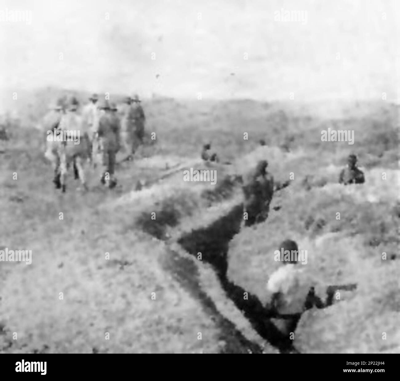 Italian trench captured by Belgian troops Stock Photo - Alamy