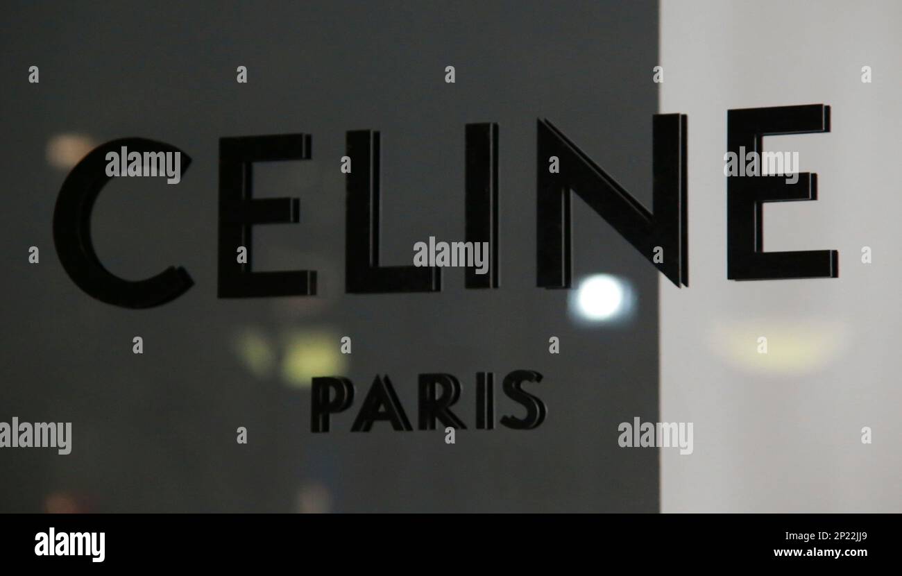 The logo of Celine (Céline) is seen at Omotesando in Minato Ward, Tokyo ...
