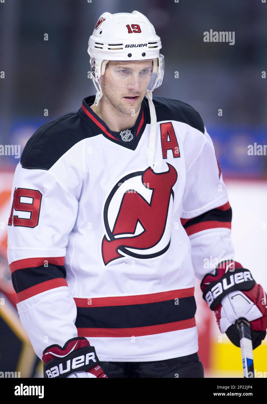 NHL player profile photo on New Jersey Devils' Travis Zajac at a game ...