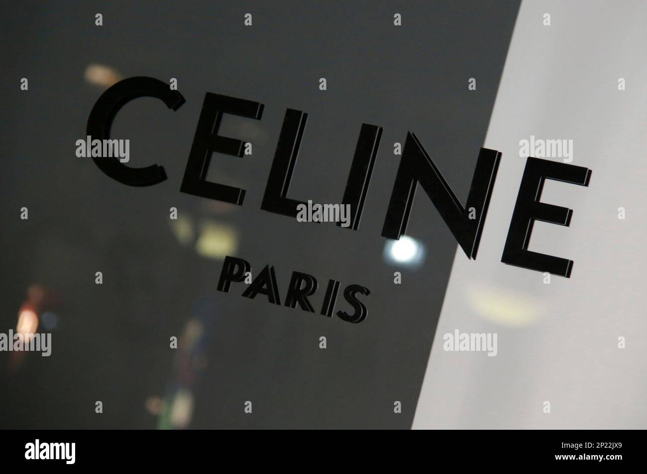 The logo of Celine (Céline) is seen at Omotesando in Minato Ward, Tokyo ...