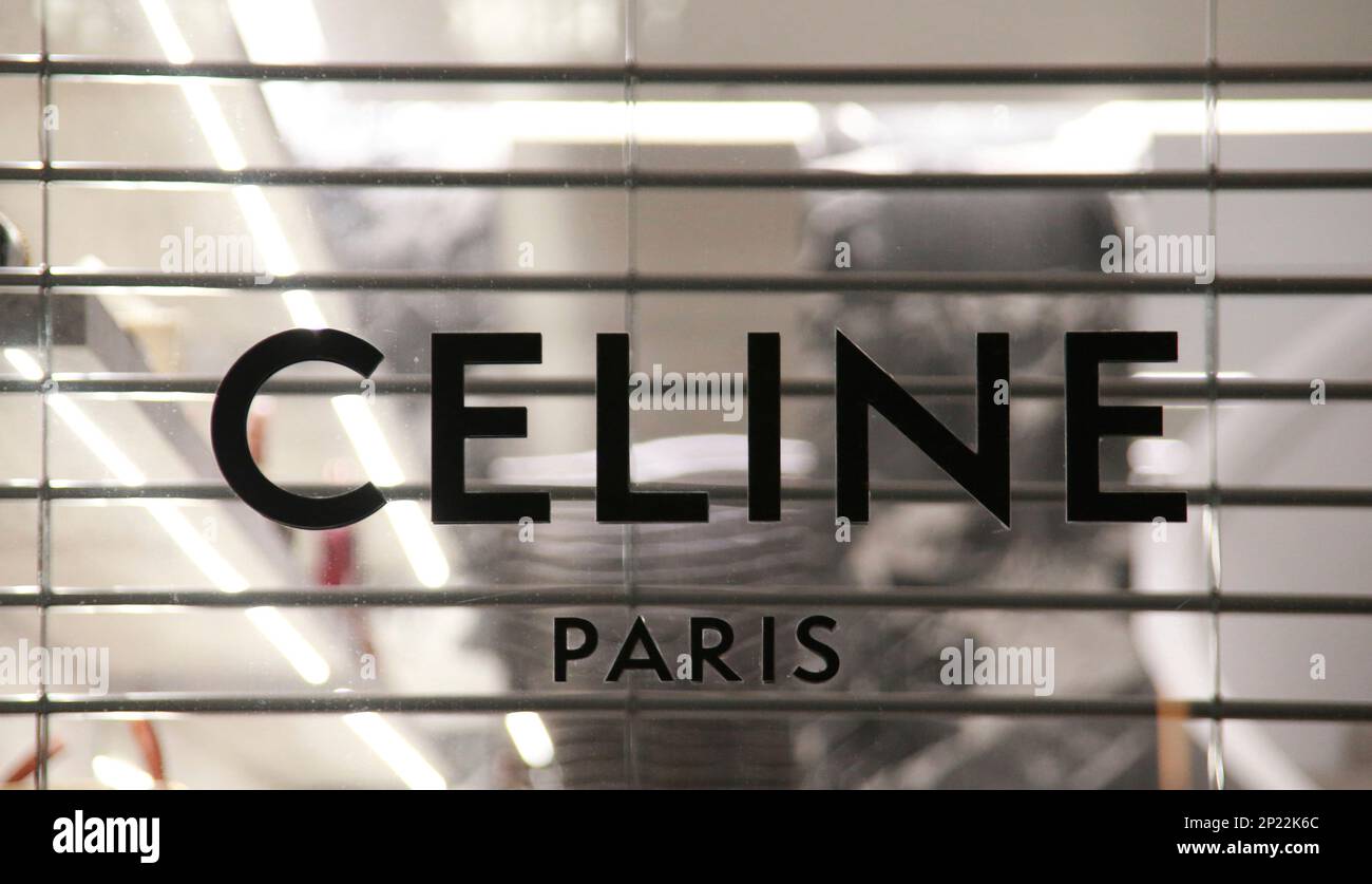 The logo of Celine (Céline) is seen at Omotesando in Minato Ward, Tokyo ...