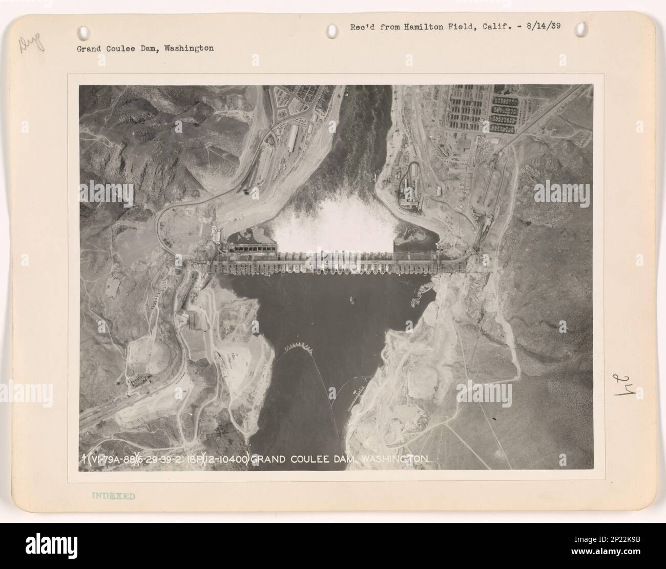 Washington - Grand Coulee Dam, Aerial Photograph Stock Photo - Alamy