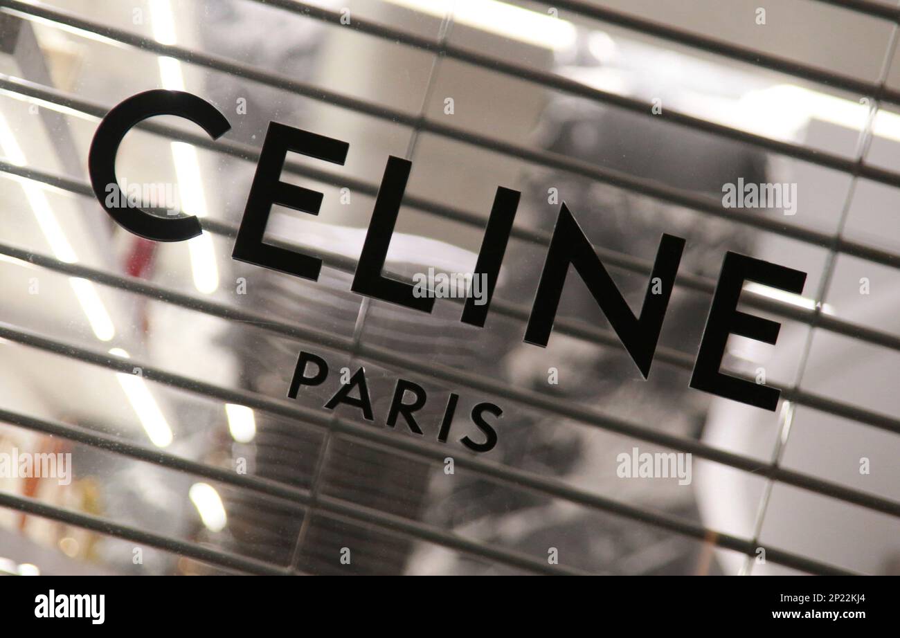 The logo of Celine (Céline) is seen at Omotesando in Minato Ward, Tokyo ...